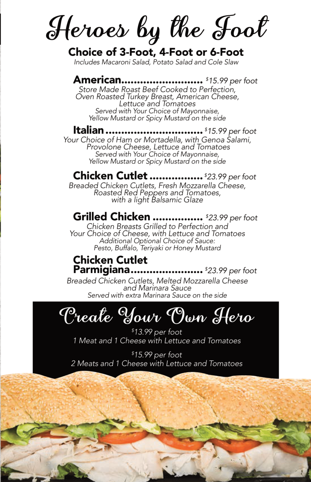 Catering Menu | Lincoln Market
